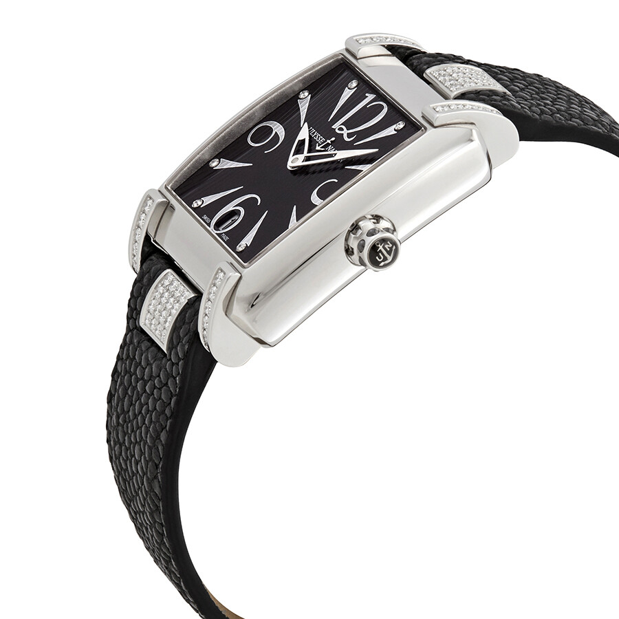 Ulysse Nardin Pre-owned Ulysse Nardin Caprice Diamond Black Dial Ladies ...