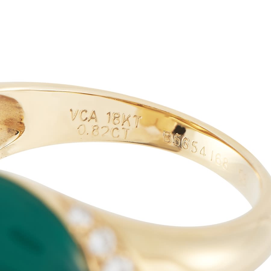 Van Cleef & Arpels Pre-Owned Van Cleef Arpels 18K Yellow Gold 0.82 ct ...