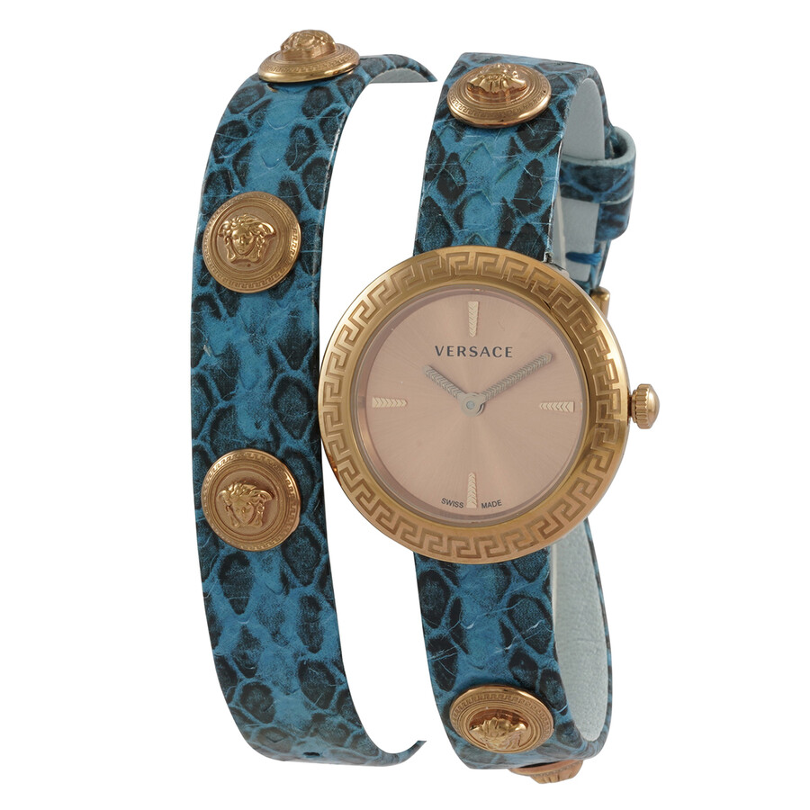 Versace Pre-owned Versace Medusa Stud Icon Quartz Rose Gold Dial Ladies ...