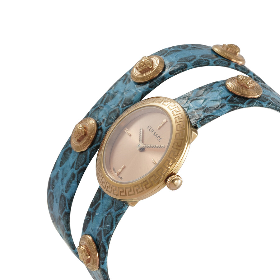 Versace Pre-owned Versace Medusa Stud Icon Quartz Rose Gold Dial Ladies ...
