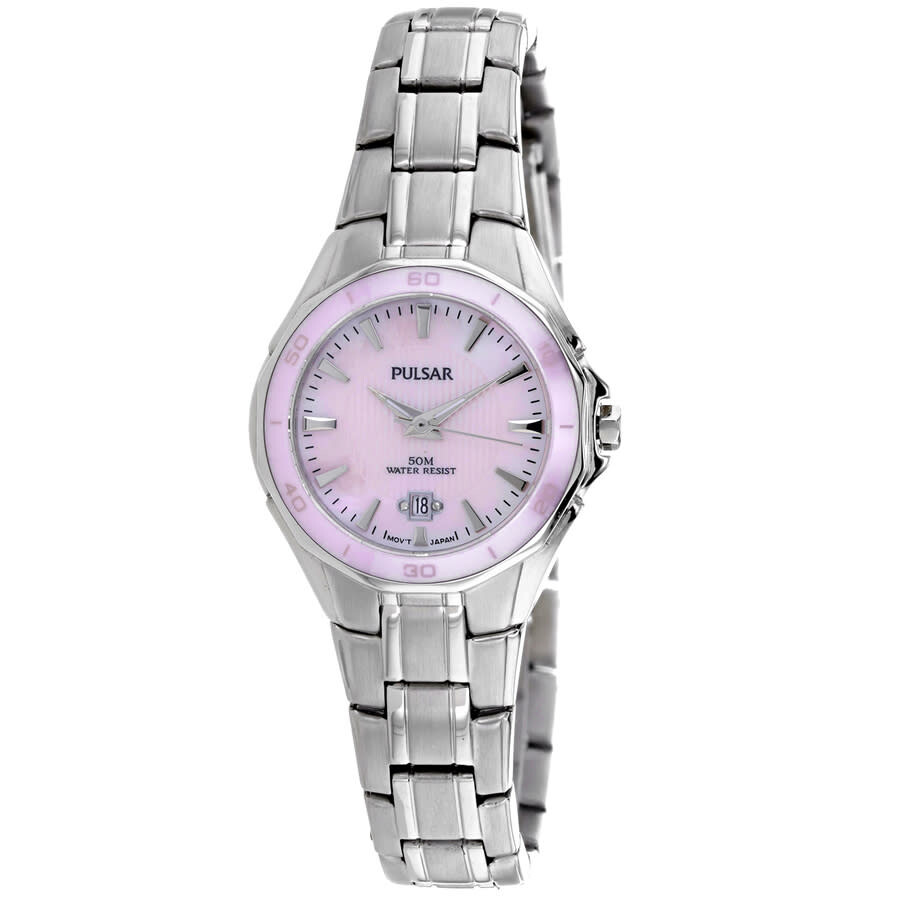 Pulsar Classic Quartz Pink Dial Ladies Watch PXT899 037738137852 ...