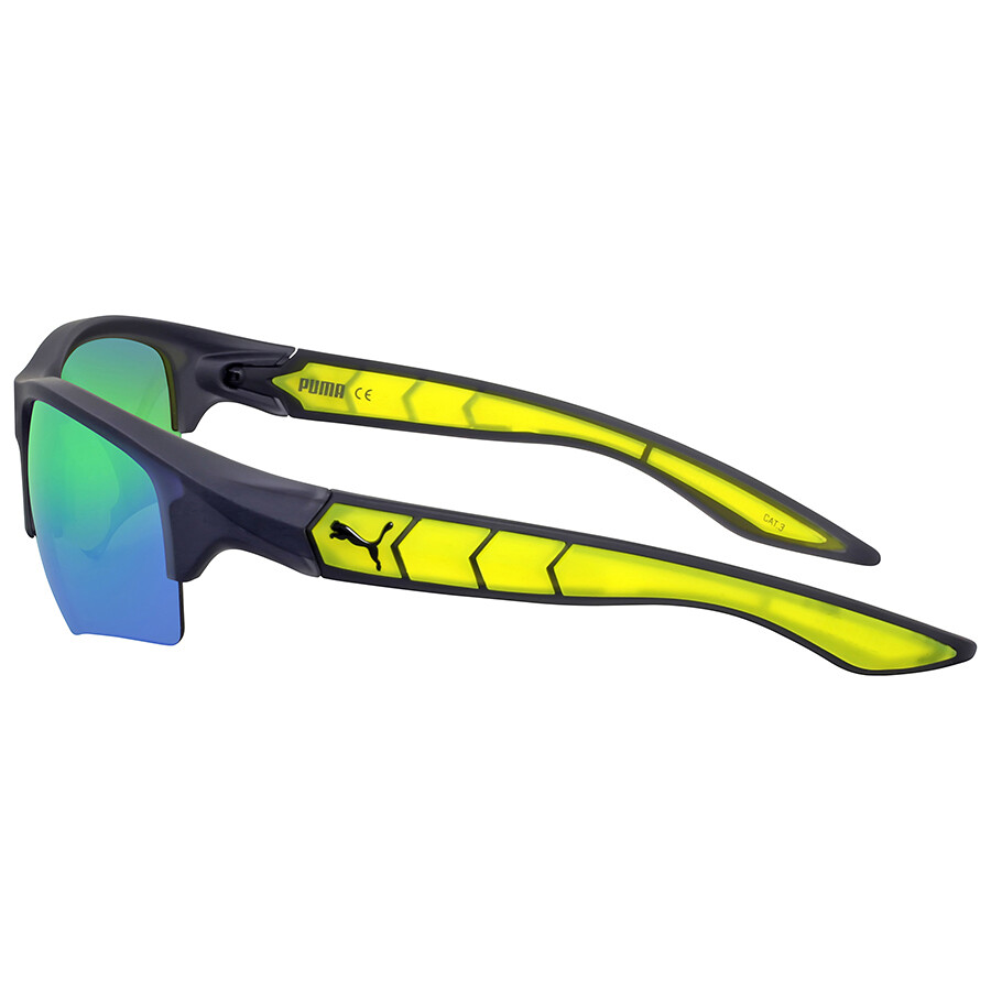 Puma Polarized Green Wrap Sunglasses PU0056S 001 66 889652027050 ...