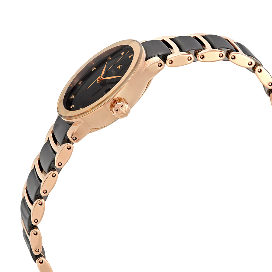 Rado Centrix Automatic Diamond Black Dial Ladies Watch R30183732 ...