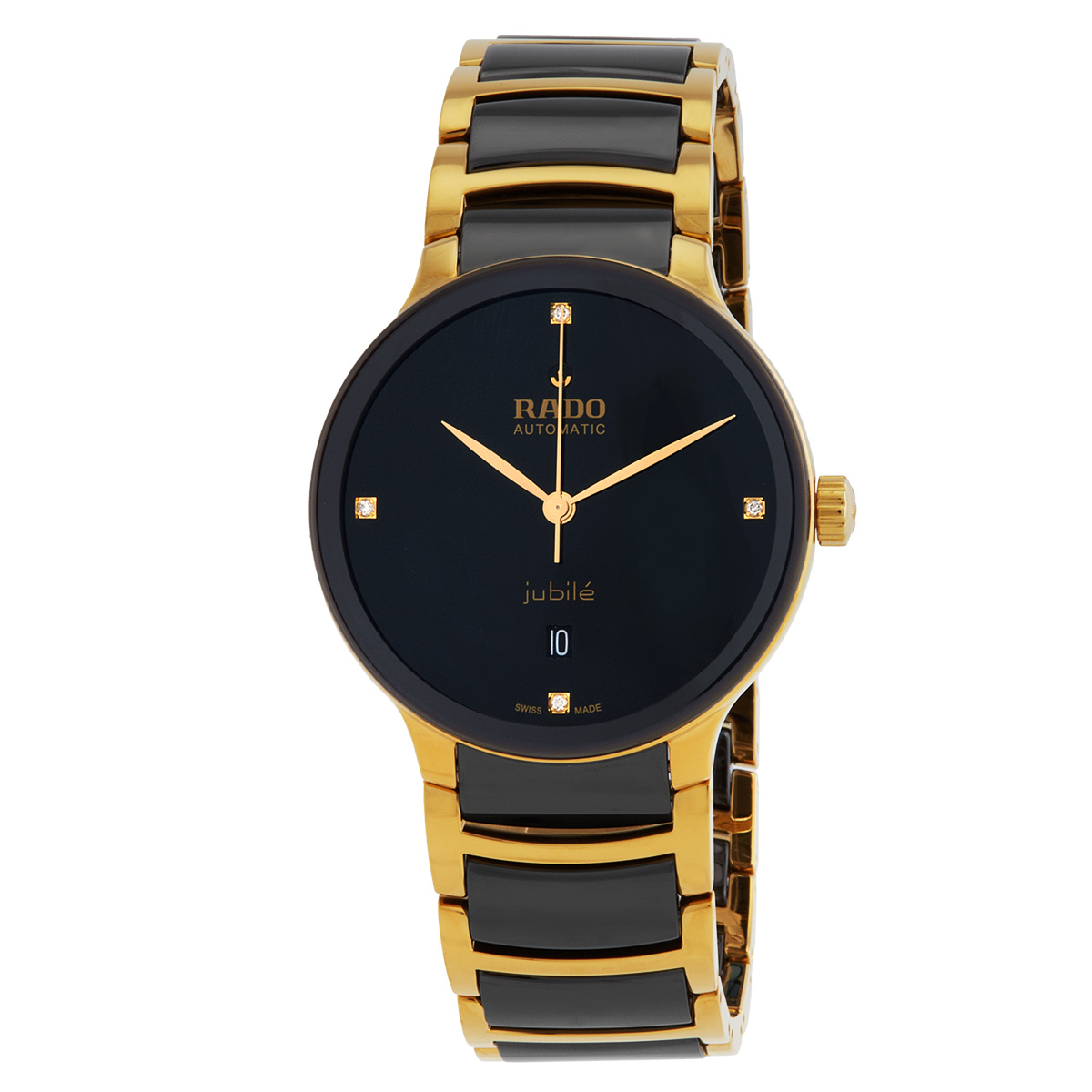 Rado Centrix Automatic Diamond Black Dial Unisex Watch R30008712 ...