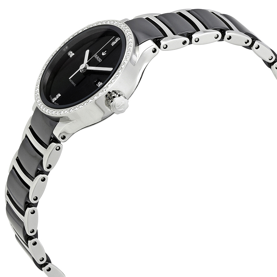 Rado Centrix Automatic Black Dial Diamond Ladies Watch R30160712 ...
