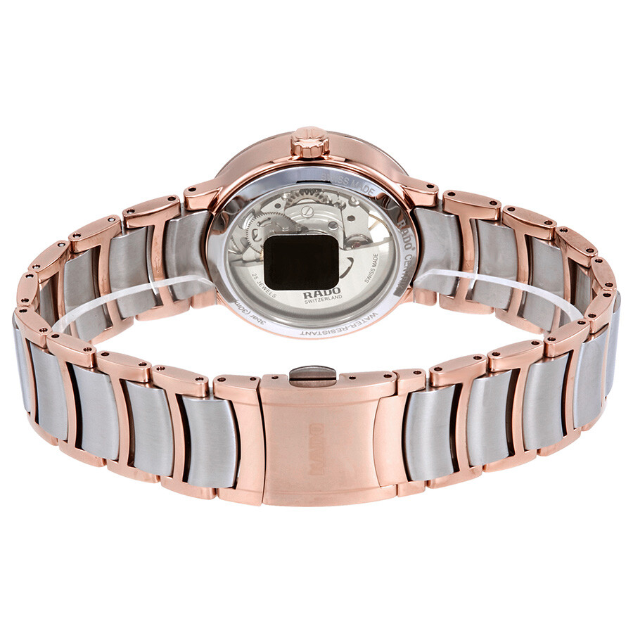 Rado Centrix Open Heart Automatic Silver Skeleton Dial Ladies Watch ...