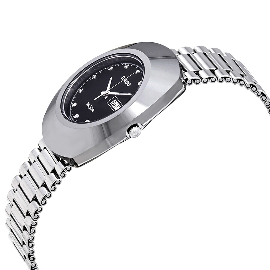 Rado Diastar Black Dial Stainless Steel Men's Watch R12391153 ...