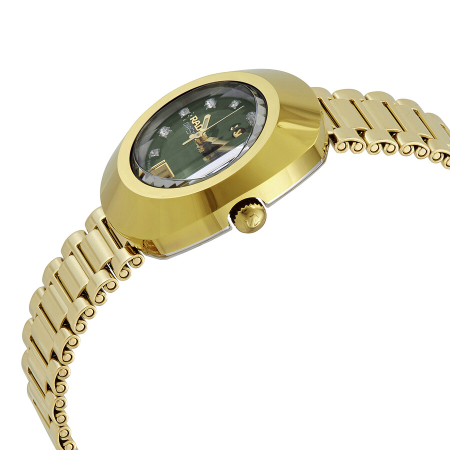 Rado The Original Automatic Diamond Green Dial Ladies Watch R12416533 ...