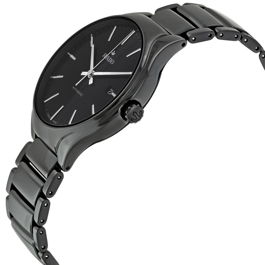 Rado True Automatic Black Dial Black Ceramic Men's Watch R27056152 ...