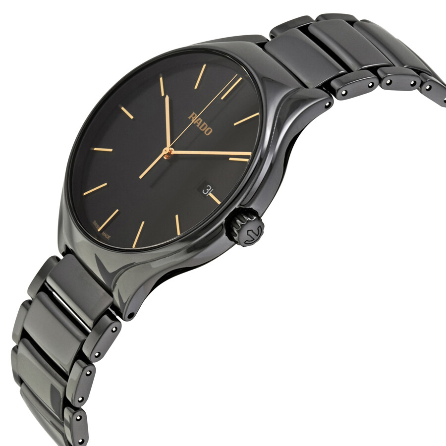 Rado True Black Dial Ceramic Men's Watch R27238162 7612819051499 ...