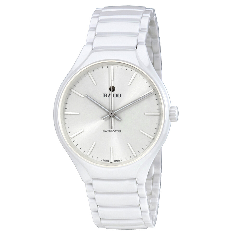 Rado True L White Dial Men's Ceramic Watch R27058012 7612819051161 ...