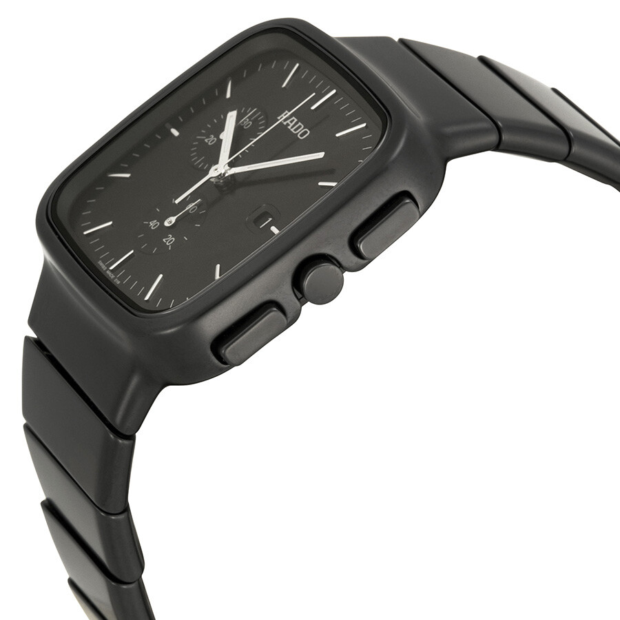 Rado True R5.5 Black Dial Chronograph Ceramic Men's Watch R28886162 ...