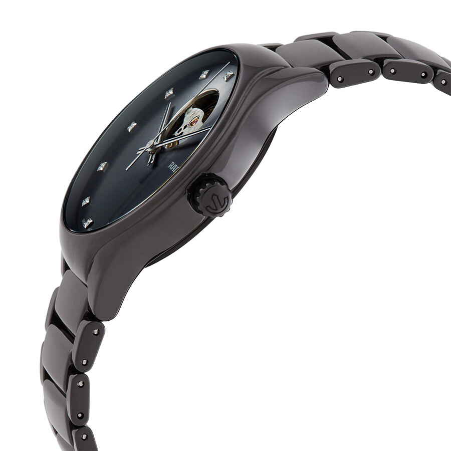 Rado True Round Secret Diamonds Automatic Black Dial Unisex Watch ...