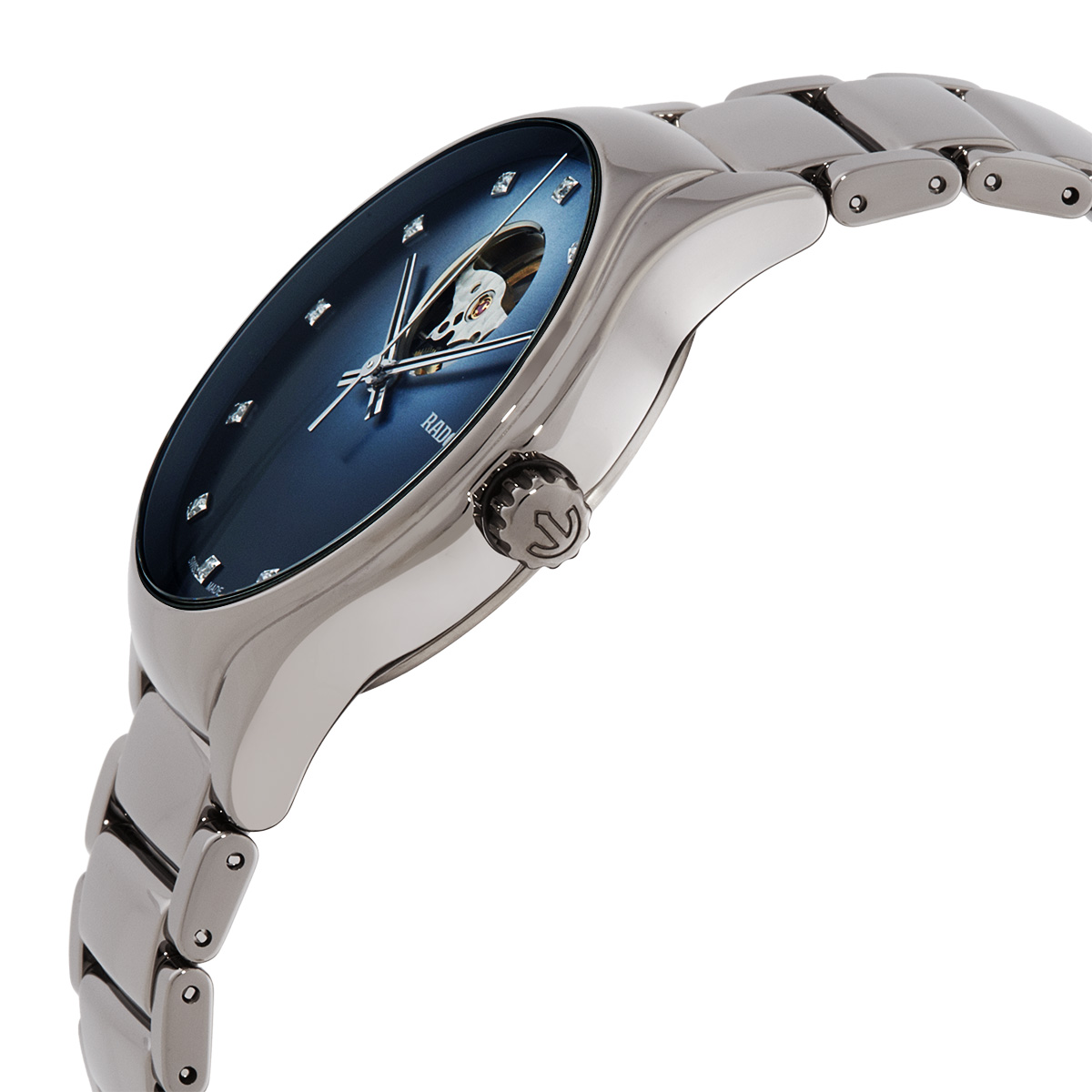 Rado True Round Secret Diamonds Automatic Blue Dial Unisex Watch ...