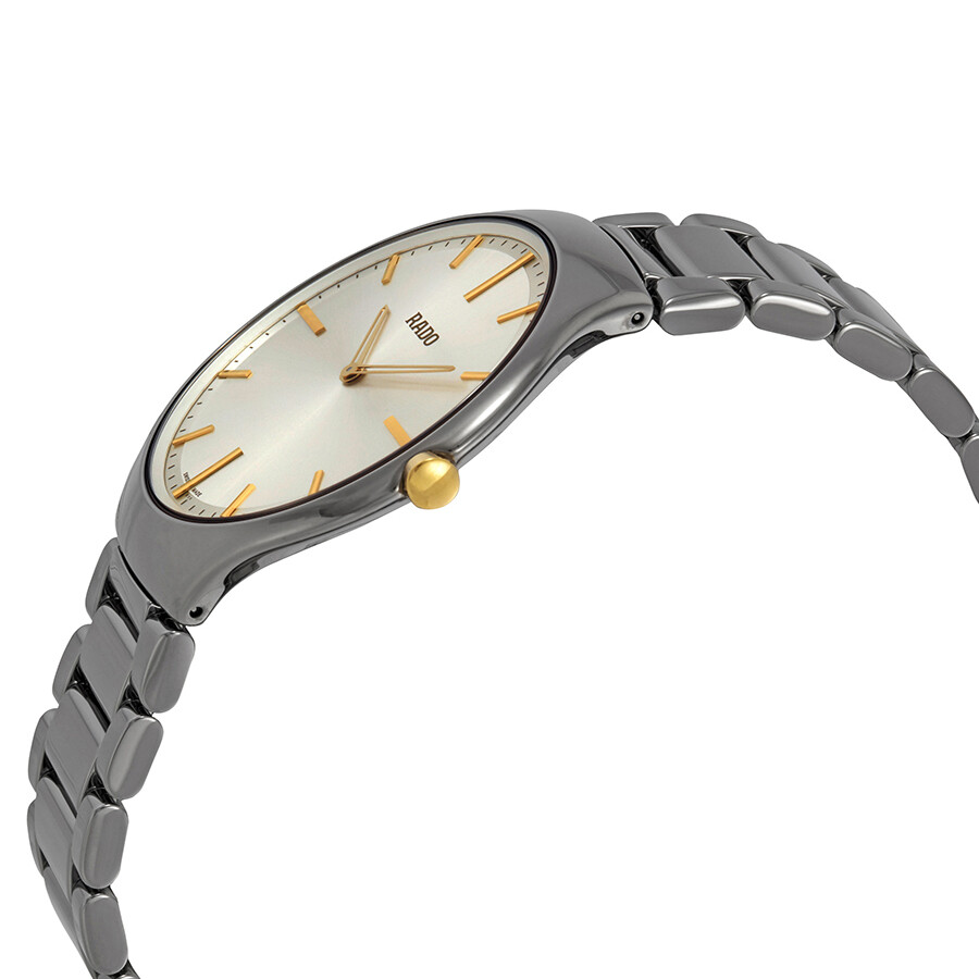 Rado True Silver Dial Ceramic Men's Watch R27955112 7612819046440 ...