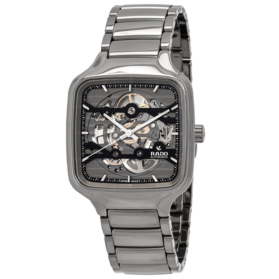 Rado True Square Automatic Skeleton Dial Unisex Watch R27125152 7612819063881 - Watches, True ...