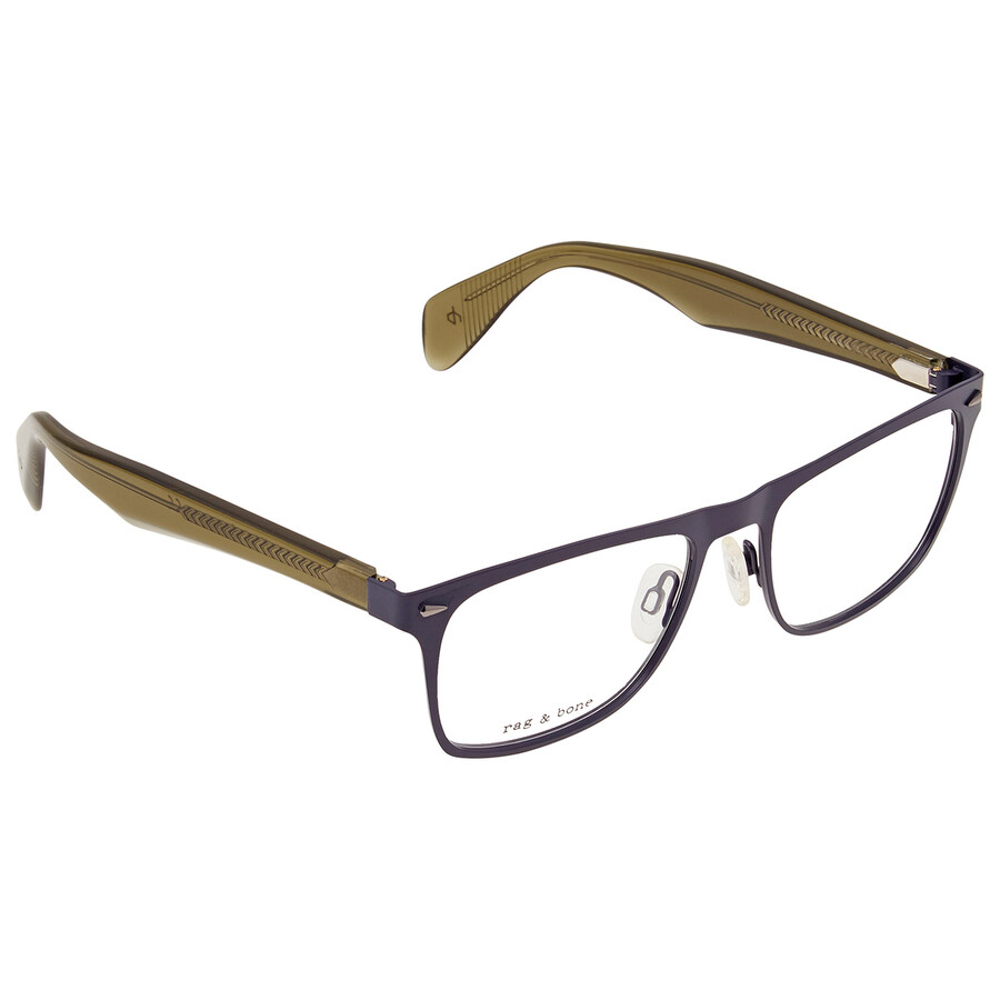 Rag And Bone Rag & Bone Unisex Blue Square Eyeglass Frames ...