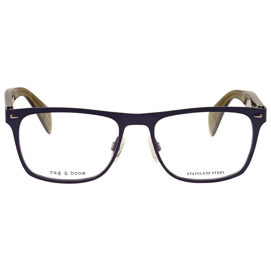Rag And Bone Rag & Bone Unisex Blue Square Eyeglass Frames ...