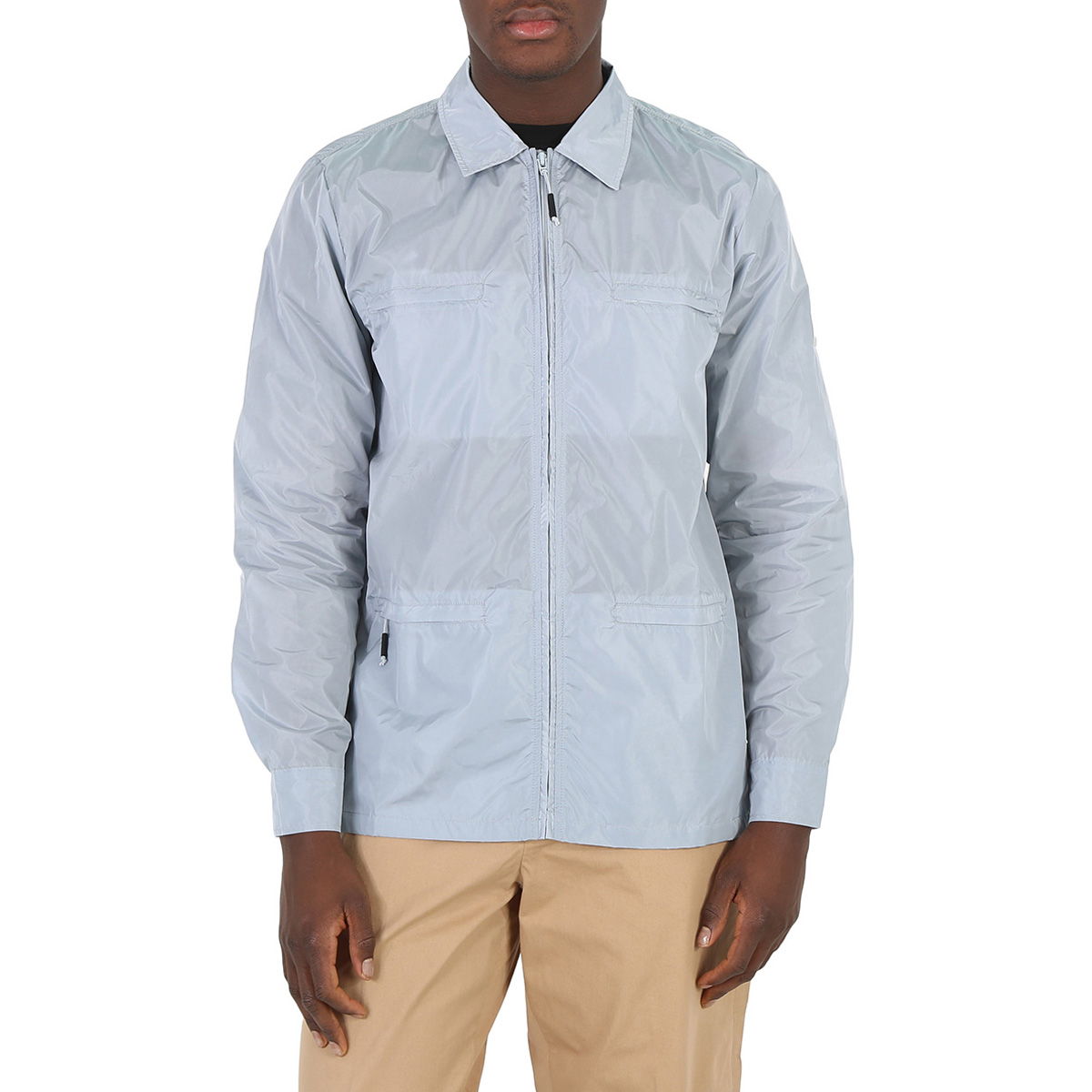 Rains Men's Sky Nylon Zip-Up Overshirt, Size X-Large 18910 SKY ...