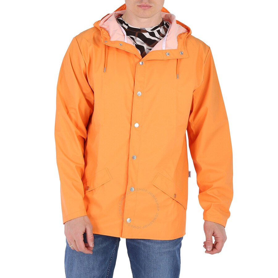 Rains Orange Waterproof Lightweight Jacket, Size X-Small 12010 ORN ...