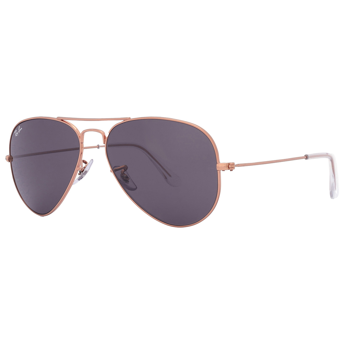 Ray-Ban Aviator Rose Gold Dark Grey Aviator Unisex Sunglasses RB3025 ...