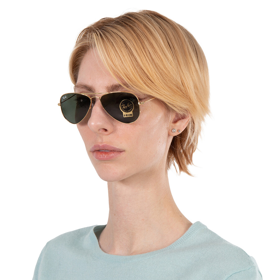 Ray-Ban Aviator Small Green Classic G-15 Pilot Unisex Sunglasses RB3044 L0207 52 805289602071 ...