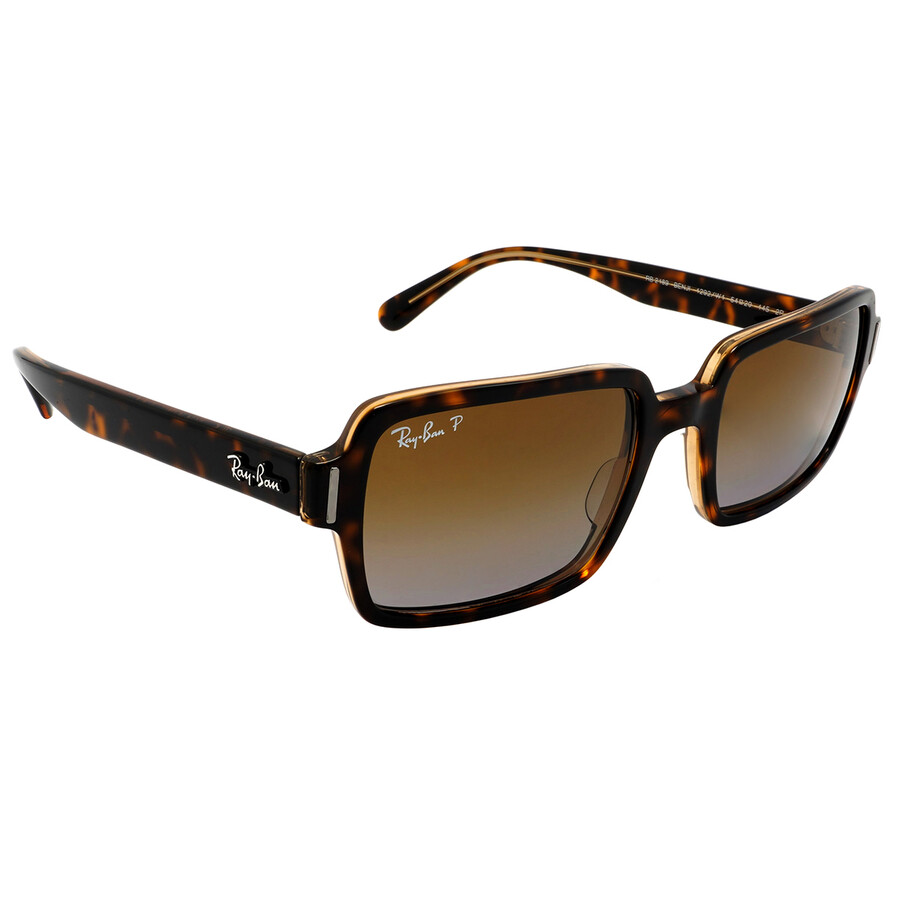 Ray-Ban Benji Grey/Yellow Gradient Rectangular Unisex Sunglasses RB2189 ...