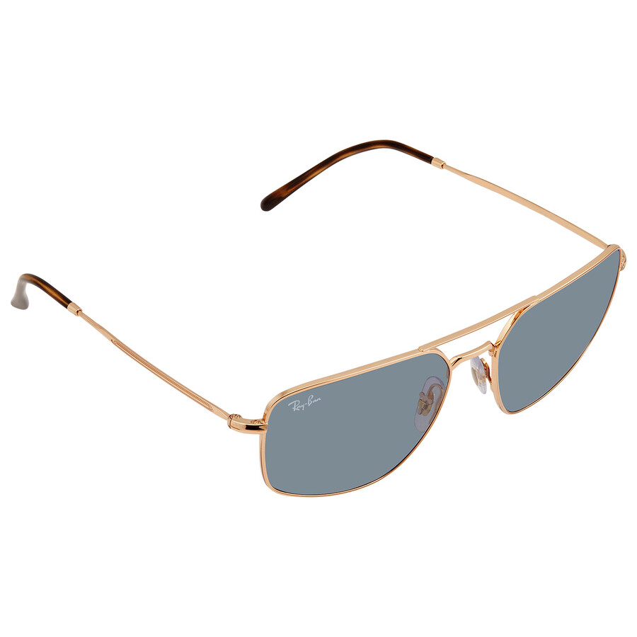 Ray-Ban Blue Rectangular Unisex Sunglasses RB3666 001/62 56 ...
