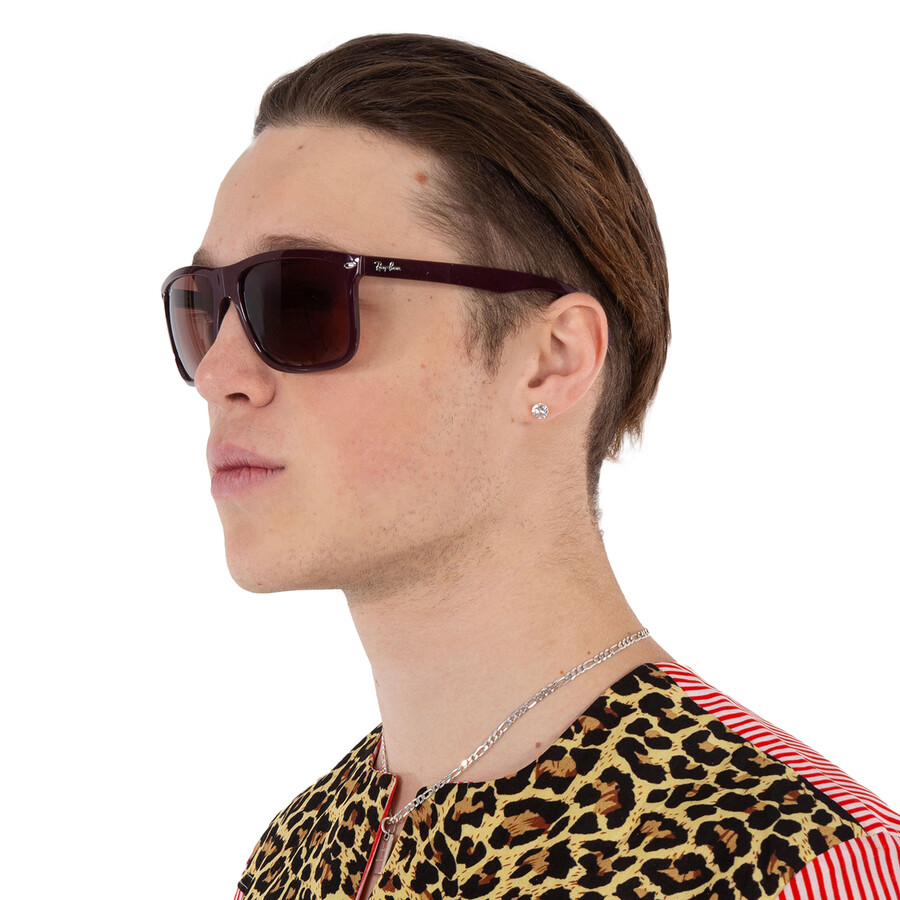 Ray-Ban Boyfriend Two Red Square Unisex Sunglasses RB4547 6718C5 60 ...