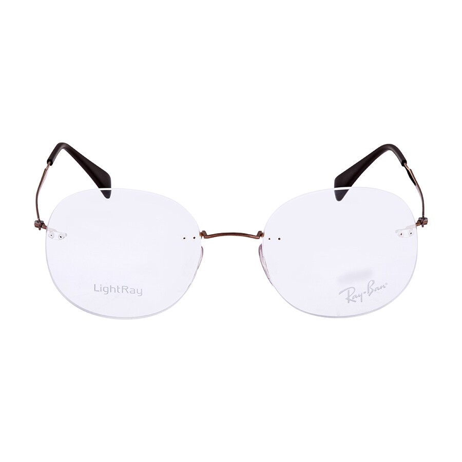 Ray-Ban Bronze-Copper Round Unisex Eyeglasses RX8747113148 ...