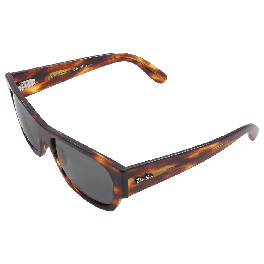 Ray-Ban Carlos Polarized Black Rectangular Unisex Sunglasses RB0947S ...