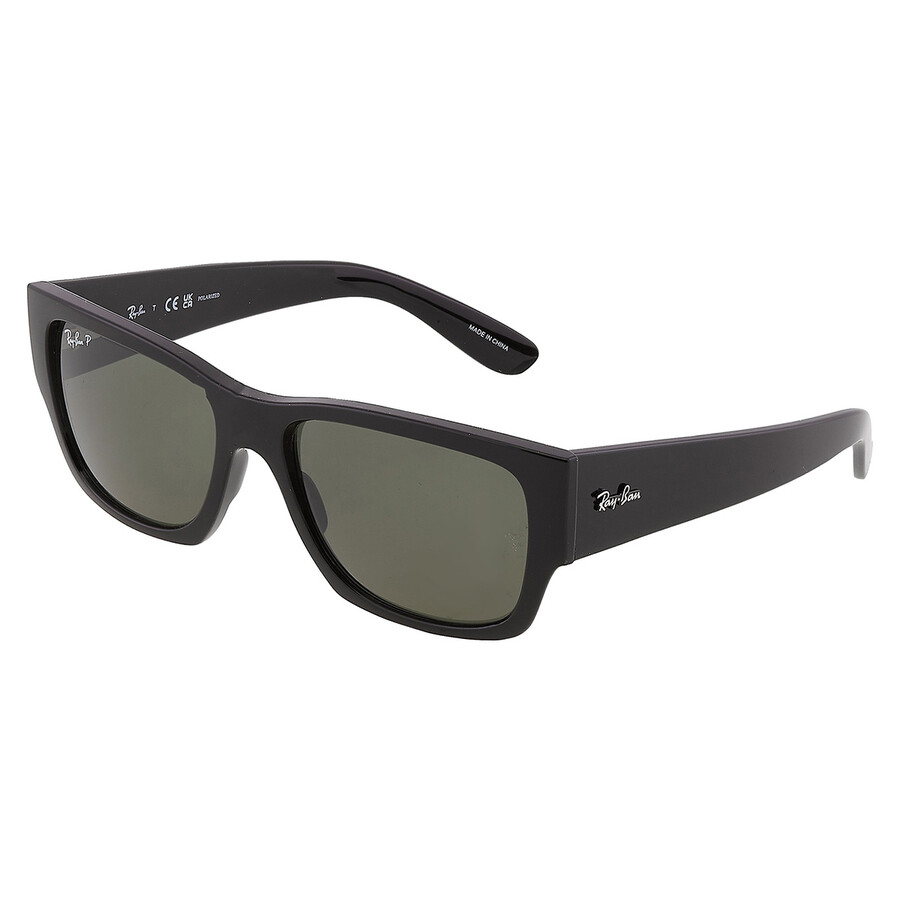 Ray-Ban Carlos Polarized Green Rectangular Unisex Sunglasses RB0947S ...