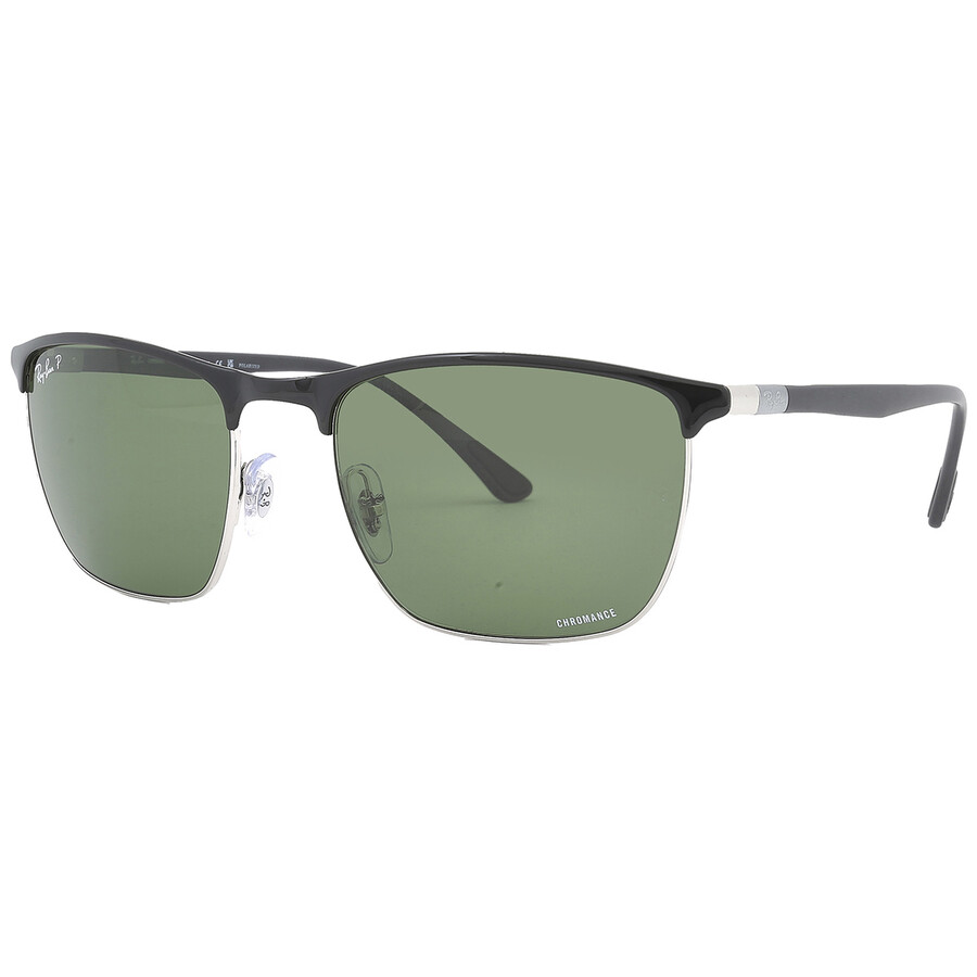Ray-Ban Chromance Polarized Dark Green Square Unisex Sunglasses RB3686 ...