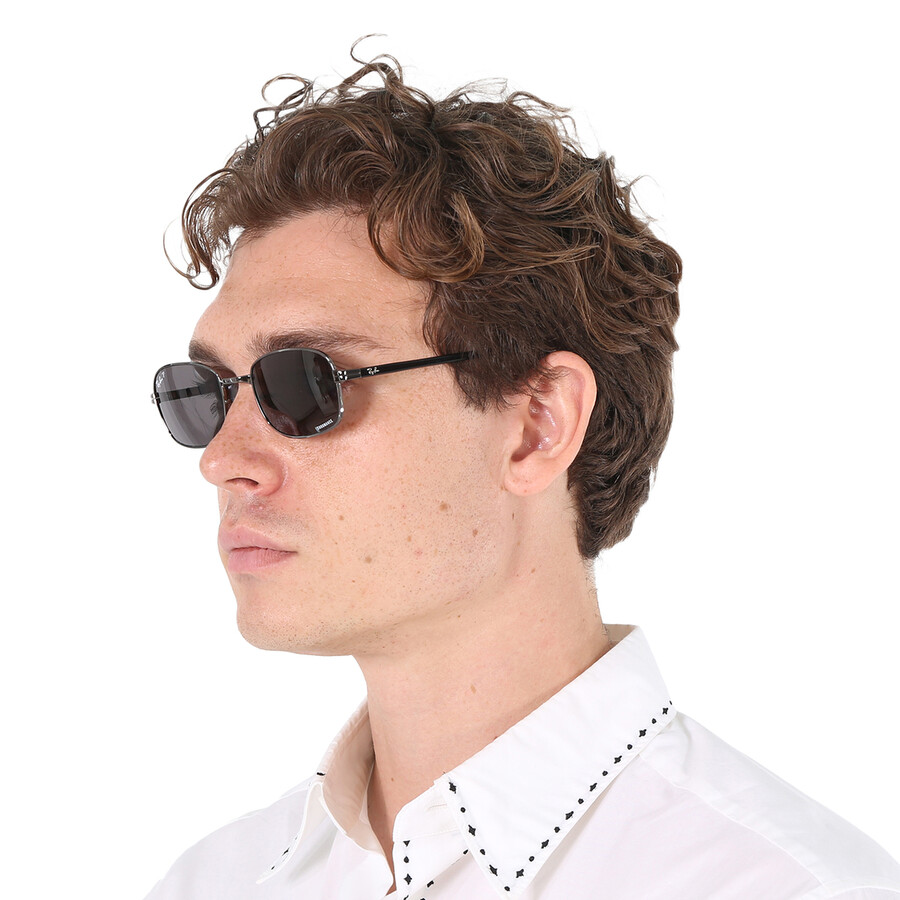 Ray-Ban Chromance Polarized Grey Rectangular Unisex Sunglasses RB3690 ...