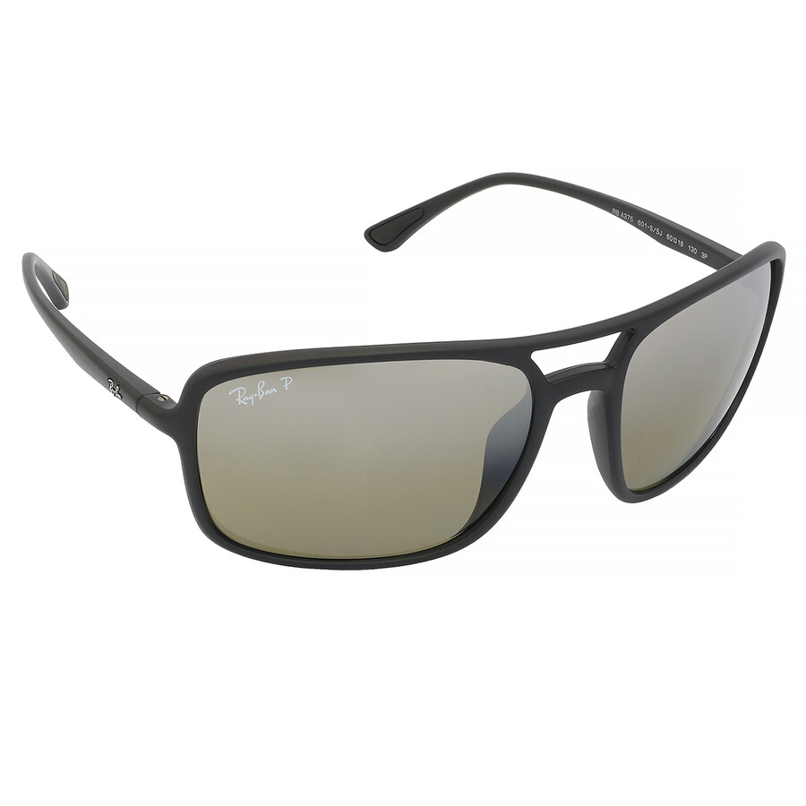 Ray-Ban Chromance Polarized Silver Gradient Mirror Rectangular Unisex ...