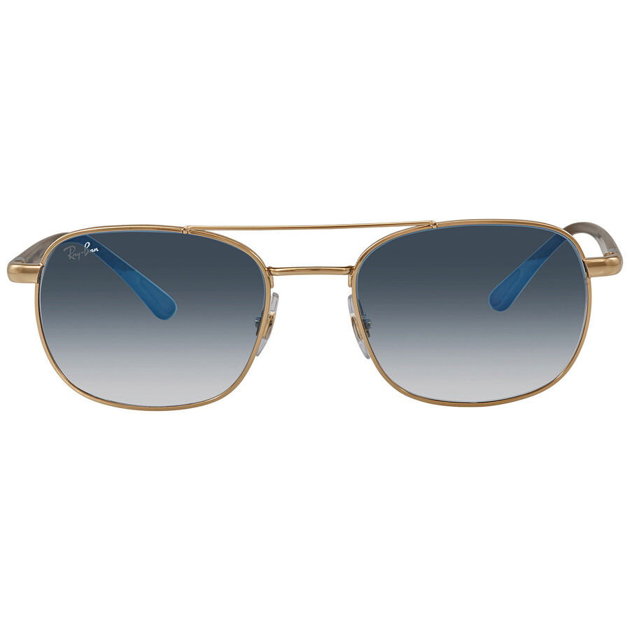 Ray-Ban Clear Gradient / Blue Square Ladies Sunglasses RB3670 001/3F 54 ...