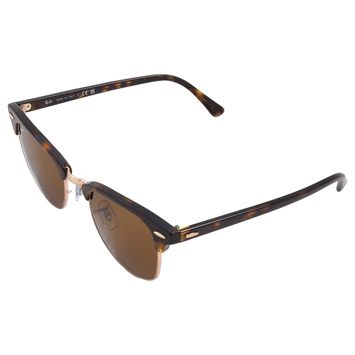 Ray-Ban Clubmaster Classic Brown Classic B-15 Square Unisex Sunglasses ...