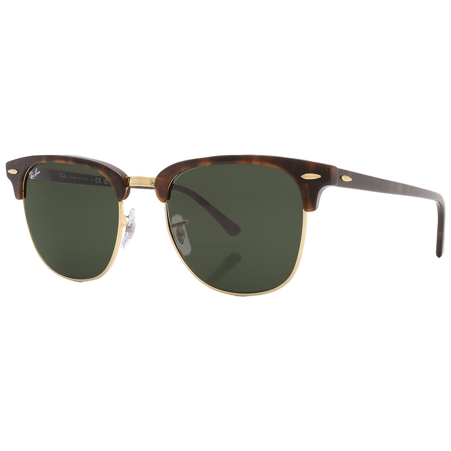 Ray-Ban Clubmaster Classic Green Square Unisex Sunglasses RB3016 W0366 ...