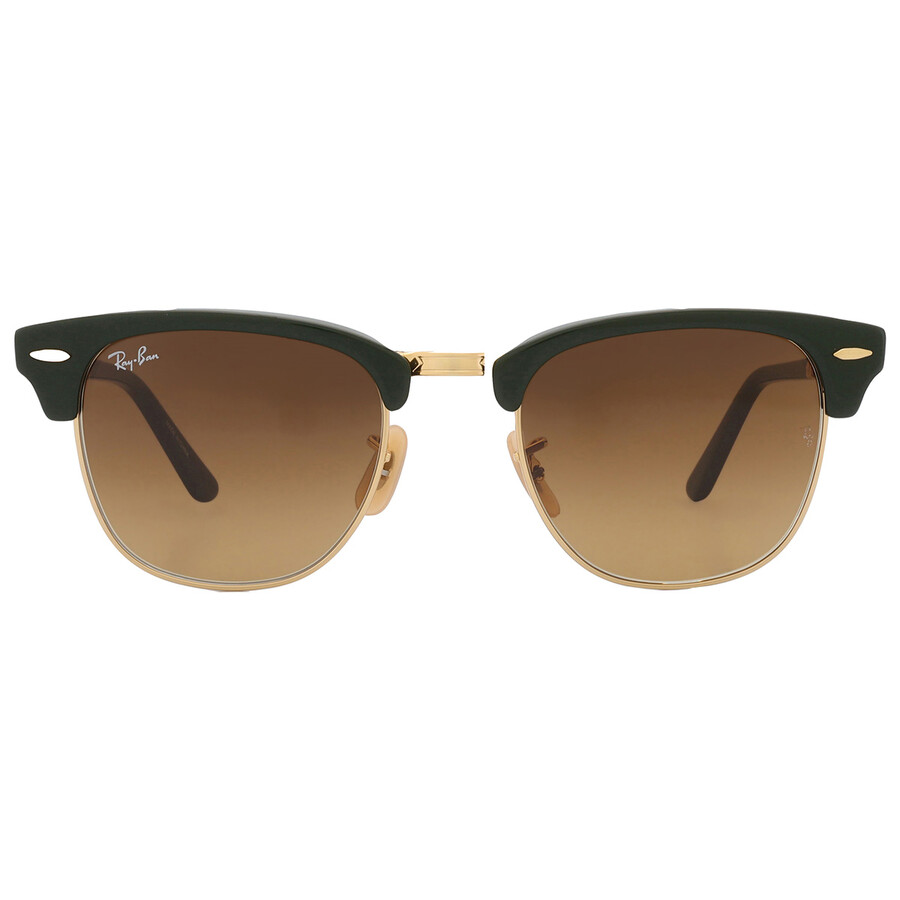 Ray-Ban Clubmaster Folding Brown Gradient Square Unisex Sunglasses ...