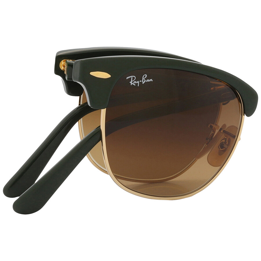 Ray-Ban Clubmaster Folding Brown Gradient Square Unisex Sunglasses ...