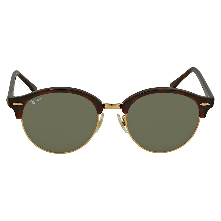 Ray-Ban Clubround Classic Green Classic G-15 Round Sunglasses RB4246F ...