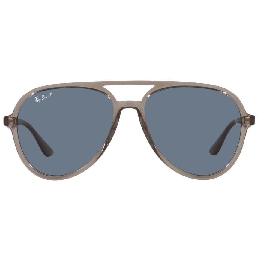 Ray-Ban Dark Blue Polarized Aviator Unisex Sunglasses RB4376 65722V 57 ...