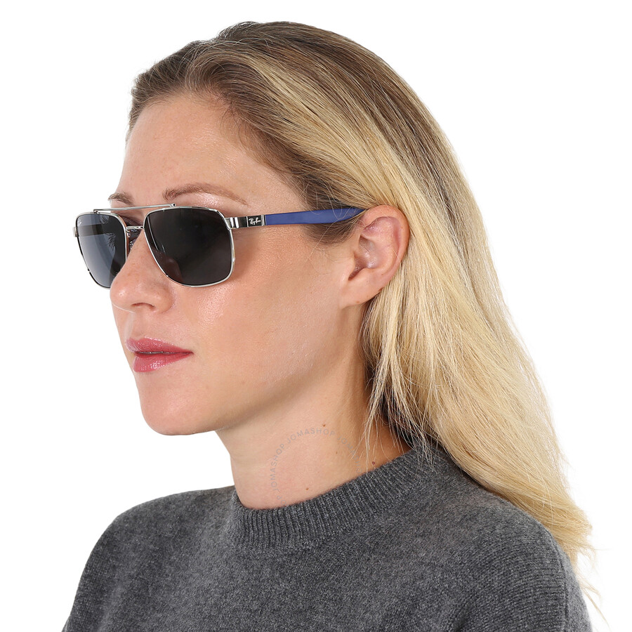 Ray-Ban Dark Gray Rectangular Unisex Sunglasses RB3701 924387 59 ...