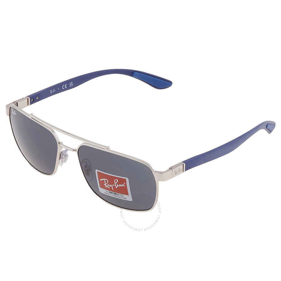 Ray-Ban Dark Gray Rectangular Unisex Sunglasses RB3701 924387 59 ...