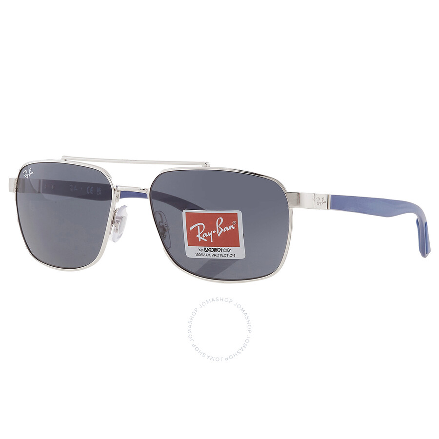 Ray-Ban Dark Gray Rectangular Unisex Sunglasses RB3701 924387 59 ...