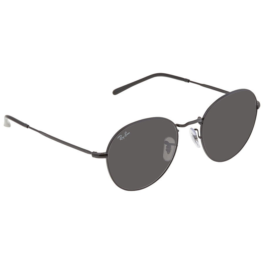 Ray-Ban David Grey Round Unisex Sunglasses RB3582 002/B1 53 ...