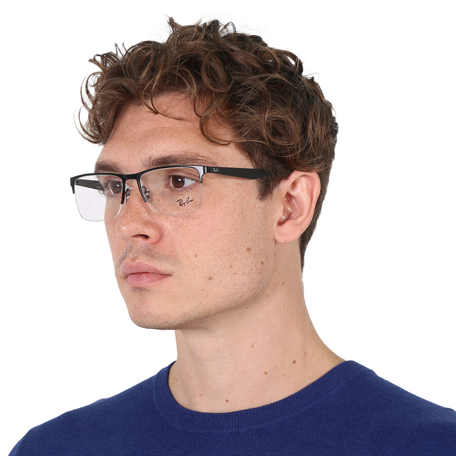 Ray-Ban Demo Rectangular Unisex Eyeglasses RX6335 2503 56 8053672402087 ...