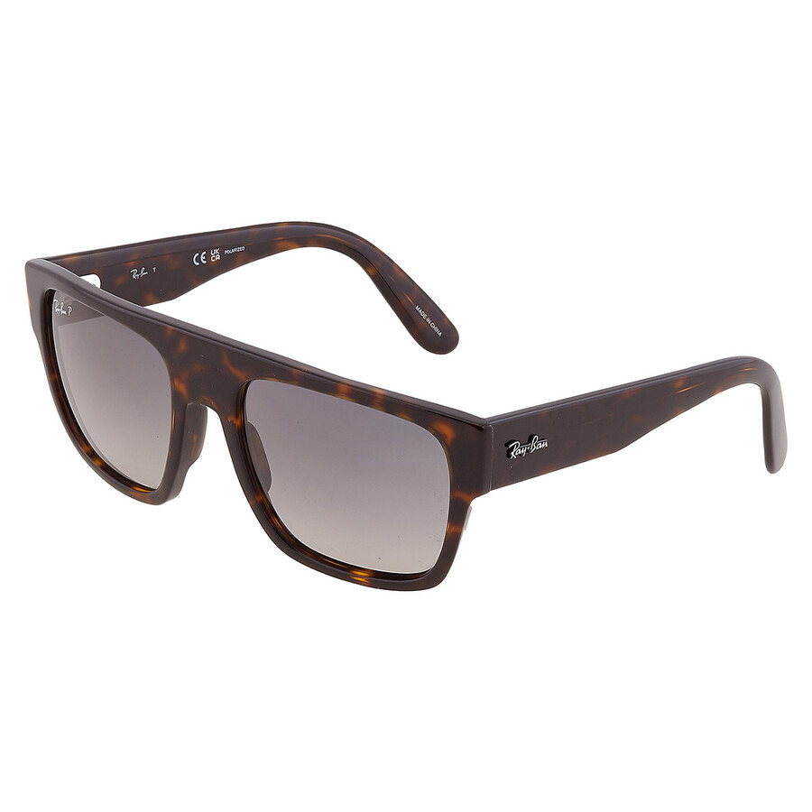 Ray-Ban Drifter Polarized Grey Gradient Browline Unisex Sunglasses ...