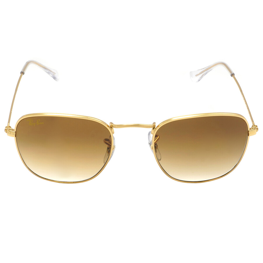 Ray-Ban Frank Legend Gold Light Brown Gradient Square Unisex Sunglasses ...