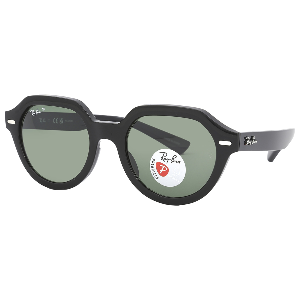 Ray-Ban Gina Polarized Green Square Unisex Sunglasses RB4399 901/58 51 ...